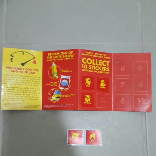 Shell Prosperity Sticker Promotion, Tickets & Vouchers, Vouchers on ...