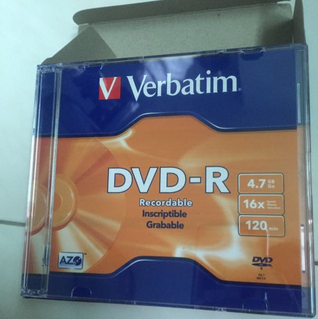 Verbatim DVD-R Recordable Disc, Hobbies & Toys, Music & Media, CDs ...
