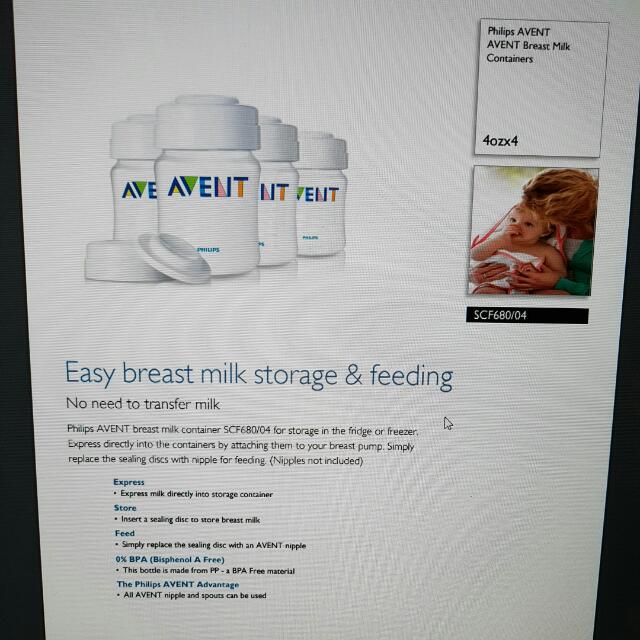 Avent Sealing Disc For Breast Milk Container, Babies & Kids, Nursing ...