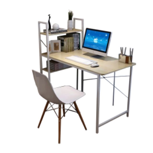 Computer Table With Bookshelf And Keyboard Tray, Furniture & Home ...