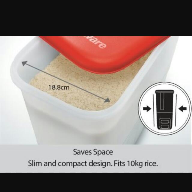 Tupperware Rice Keeper 10kg, TV & Home Appliances, Kitchen Appliances ...