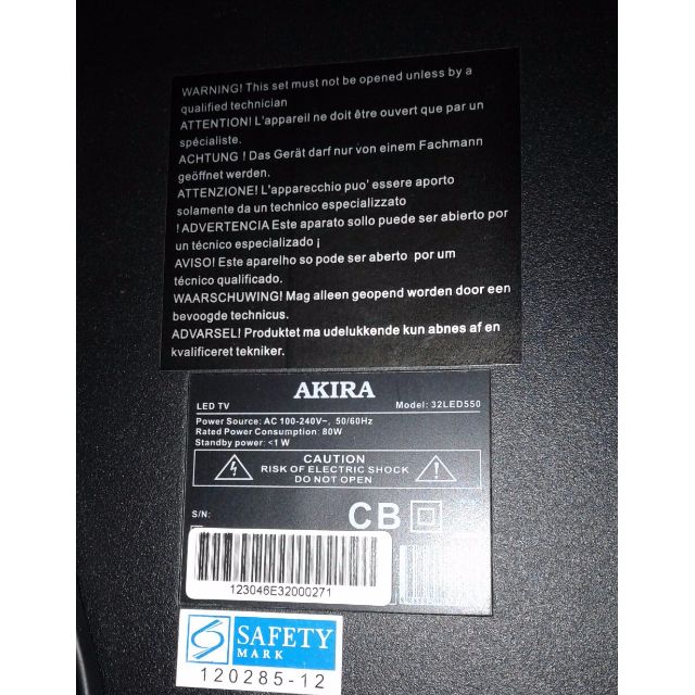 Akira 32' LED TV, TV & Home Appliances, TV & Entertainment, TV on Carousell