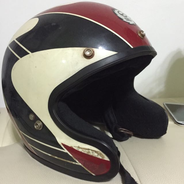 Retro Sidi Monkey Face Helmet, Car Accessories on Carousell