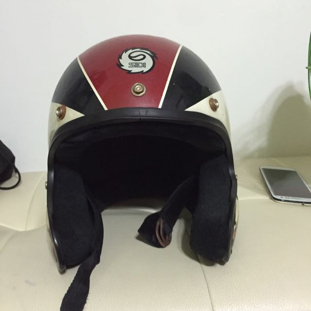 Retro Sidi Monkey Face Helmet, Car Accessories on Carousell