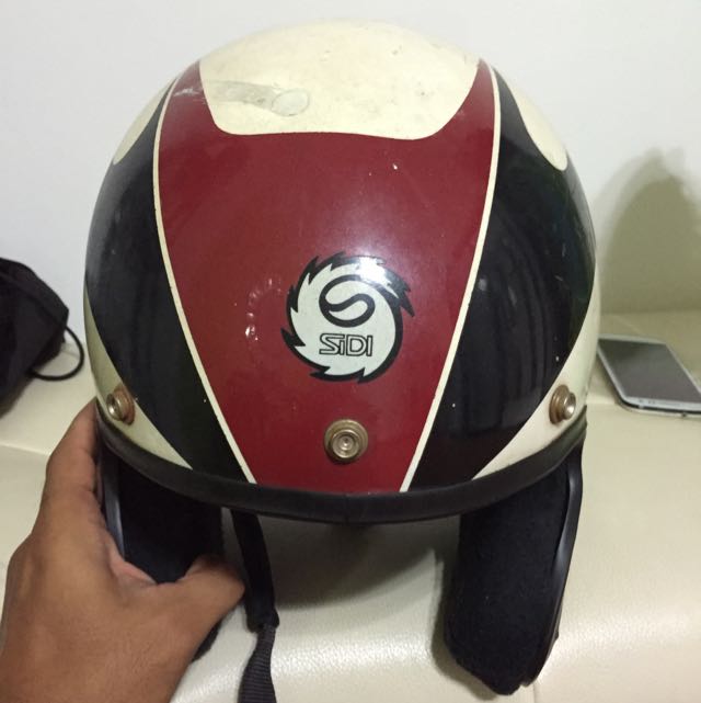 Retro Sidi Monkey Face Helmet, Car Accessories on Carousell
