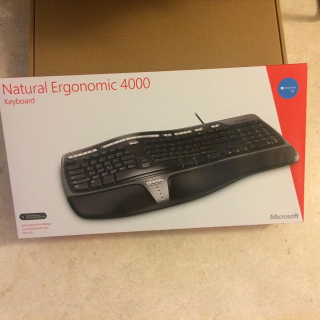 Microsoft Natural Ergonomic 4000 Keyboard, Computers & Tech, Parts ...