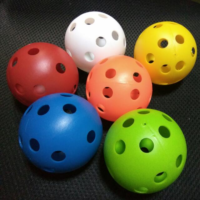 7cm Diameter Golf Tennis Floorball Practice Training Balls wiffle ...