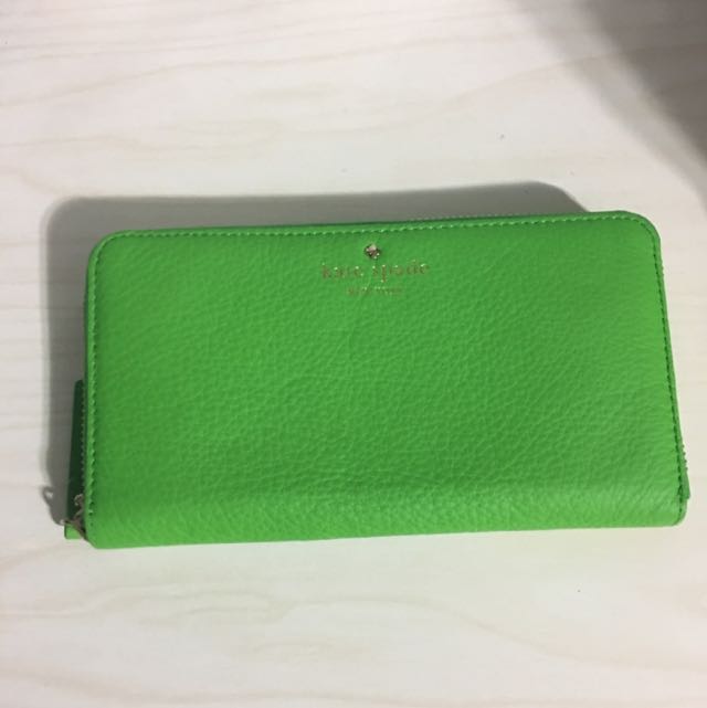 Kate Spade Lime Green Wallet, Luxury, Bags & Wallets on Carousell