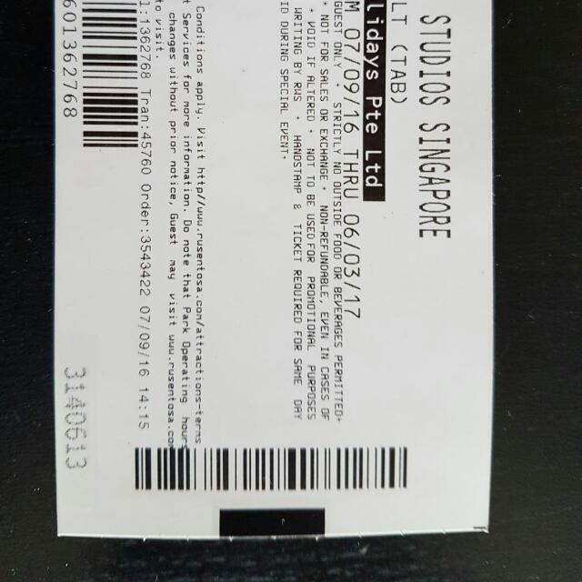 Universal Studio extra Ticket, Tickets & Vouchers, Event Tickets on ...