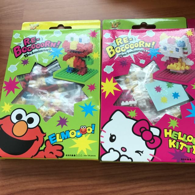 Authentic Nanoblock Universal Studio 15th Anniversary Elmo, hello Kitty ...
