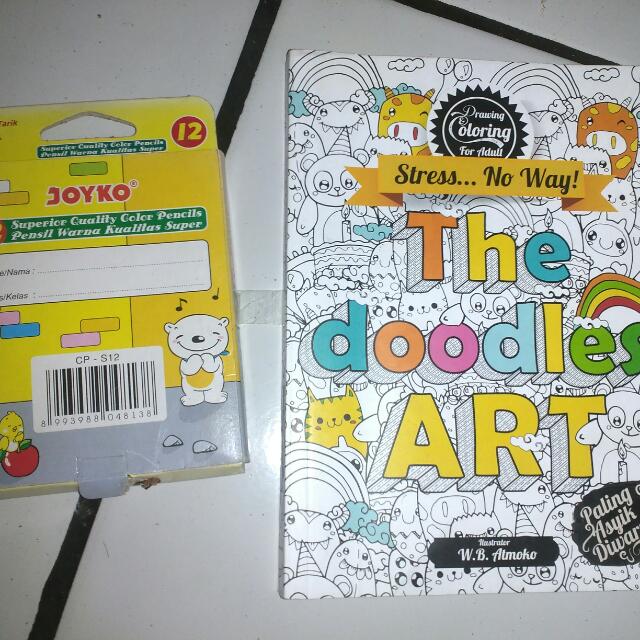 Buku Mewarnai Doodle Art Buku And Alat Tulis Majalah And Lainnya Di Carousell