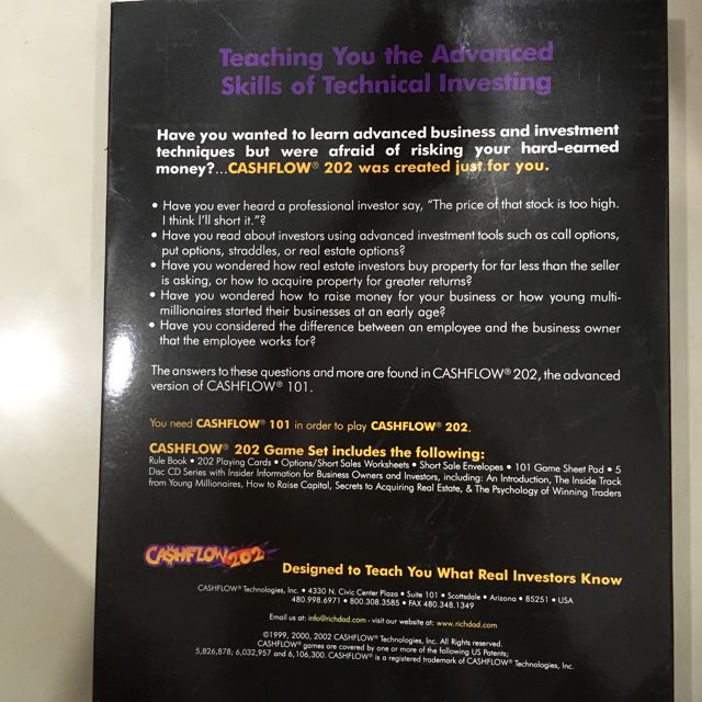 CashFlow 202 Board Game Cash Flow, Hobbies & Toys, Toys & Games on ...