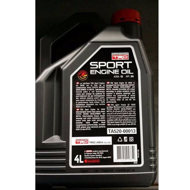 MOTUL TRD Sport Engine Oil 5W30 4L (Limited Stock), Car Accessories on ...
