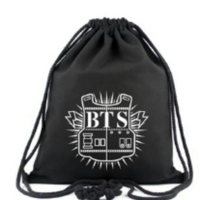 [PO]BTS Drawstring Bag, Hobbies & Toys, Memorabilia & Collectibles, Fan ...