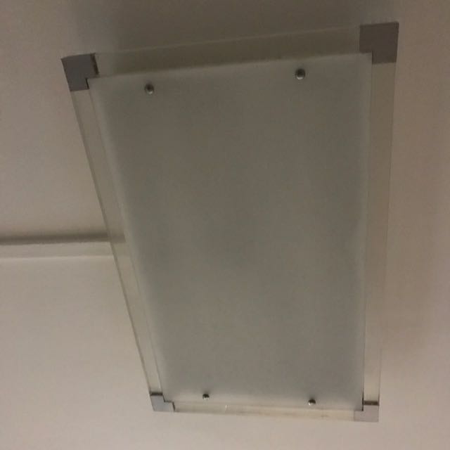 Frosted Glass Light Casing with LED Lights, Furniture & Home Living ...