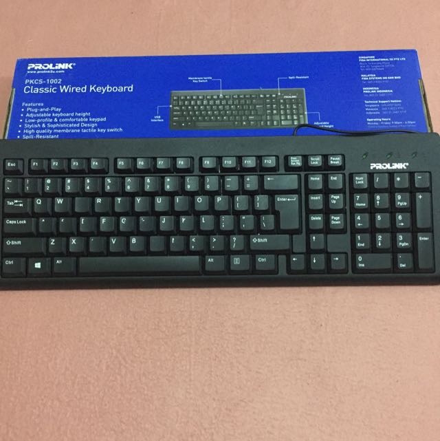 Prolink Classic Wired Keyboard, Computers & Tech, Parts & Accessories ...