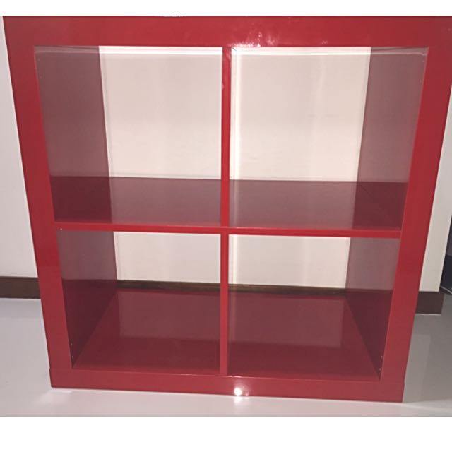 Red IKEA kallax Shelving, Furniture & Home Living, Furniture, Other ...