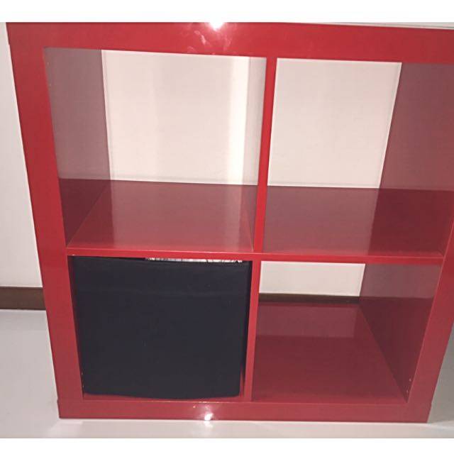 Red IKEA kallax Shelving, Furniture & Home Living, Furniture, Other ...