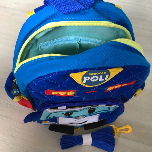 Robot Poli Bag Pack / Robot Police Car Cartoon / 1-2 Years Old Children ...