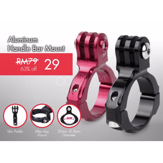 Aluminum Handle Bar Mount, Photography, Lens & Kits on Carousell