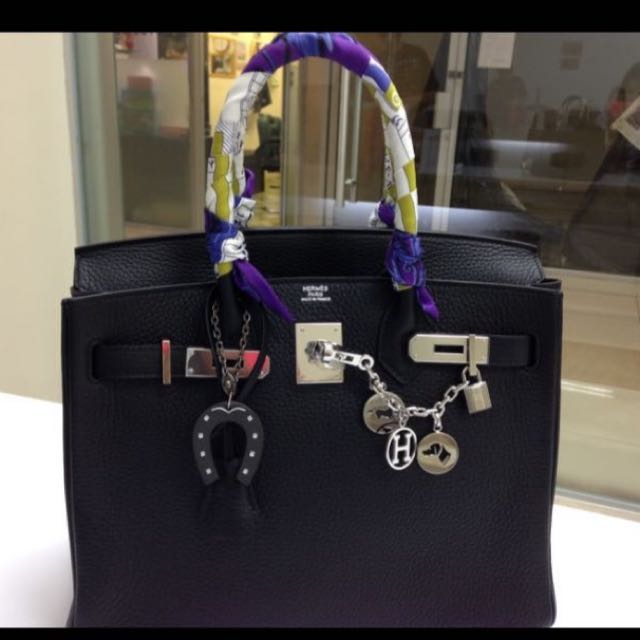 Birkin 30 Dark Black Color, Luxury, Bags & Wallets on Carousell