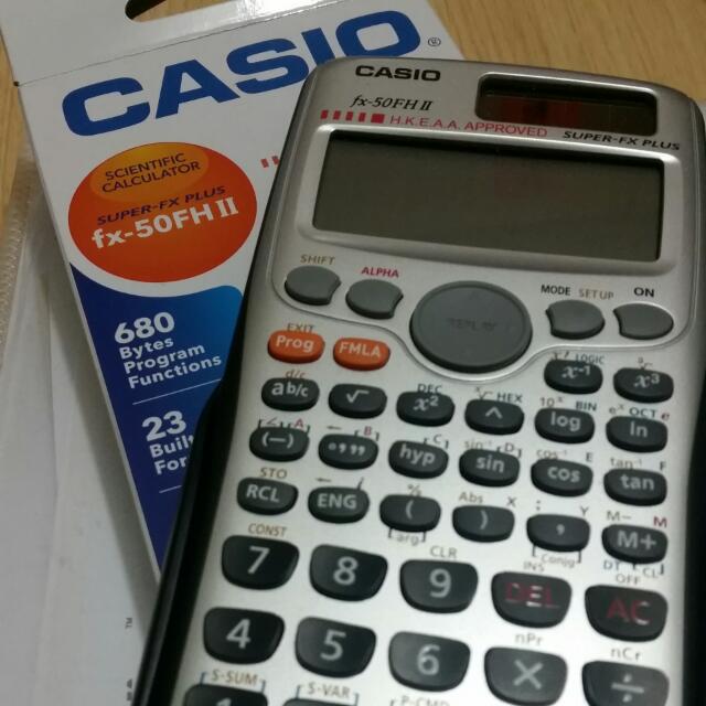 Casio Fx-50FHII 計數機, 興趣及遊戲, 書本 & 文具, 教科書 - Carousell