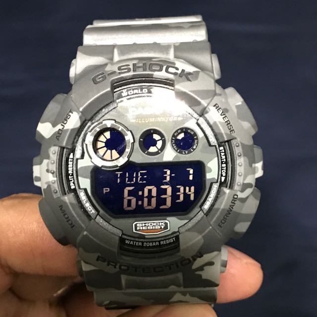 Casio G-Shock (Grey Camo), Mobile Phones & Gadgets, Wearables & Smart ...