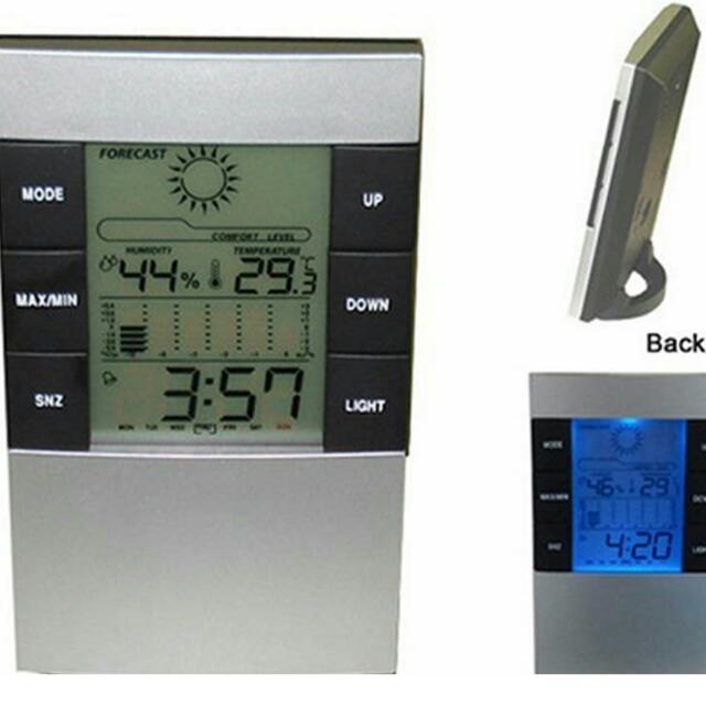 Home Digital Calendar Thermometer Hygrometer Clock, Furniture & Home ...
