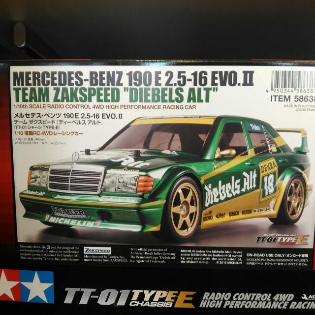 Tamiya TT-01 Type E Chassis Mercedes Benz 190E 2.5- 16 EVO II Team ...