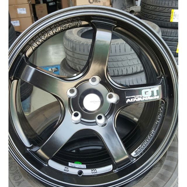 ADVAN Racing GT 17" Matt Black (Replica), Car Accessories on Carousell