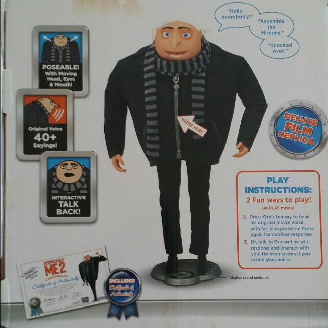 Despicable Me 14" Interactive Talking Gru, Hobbies & Toys, Toys & Games ...