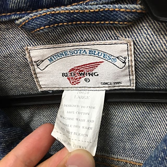 RED WING JEANS JACKET, Men's Fashion, Bottoms, Jeans on Carousell