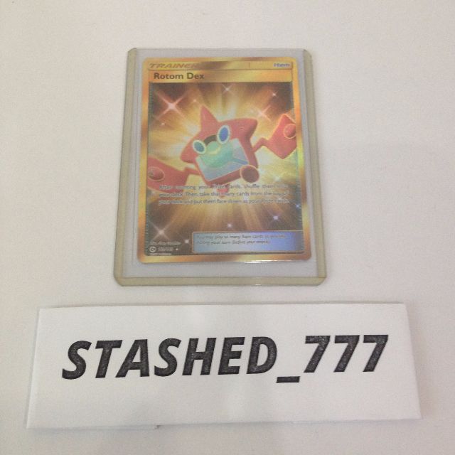 Secret Rare Gold Border Rotom Dex Item Pokemon Sun and Moon, Hobbies ...