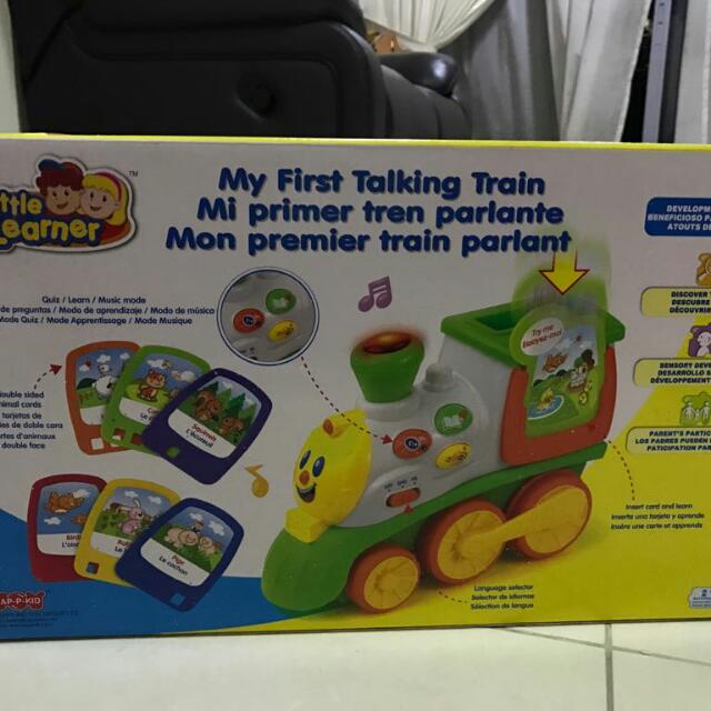 HAP-P-KID My First Talking Train (Blue), Babies & Kids, Infant Playtime on Carousell