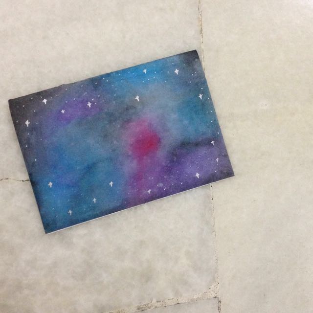 Galaxy Background Card, Hobbies & Toys, Stationery & Craft, Handmade ...