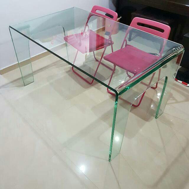 Full Glass table, Furniture & Home Living, Furniture, Tables & Sets on ...