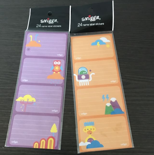 Smiggle Name Label Stickers 24 Pieces, Hobbies & Toys, Stationery ...