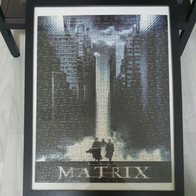 Completed 300piece Matrix Puzzle In Black Frame, Furniture & Home ...