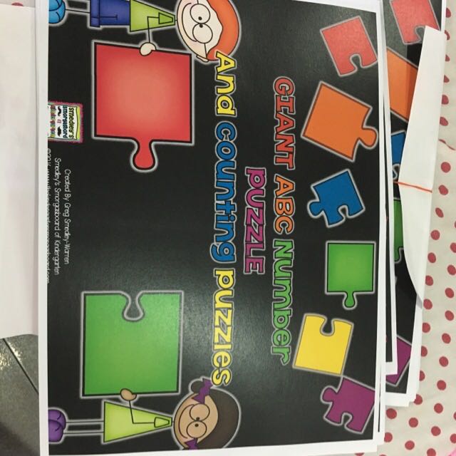 Giant ABC numbers Counting Puzzle, Hobbies & Toys, Books & Magazines ...