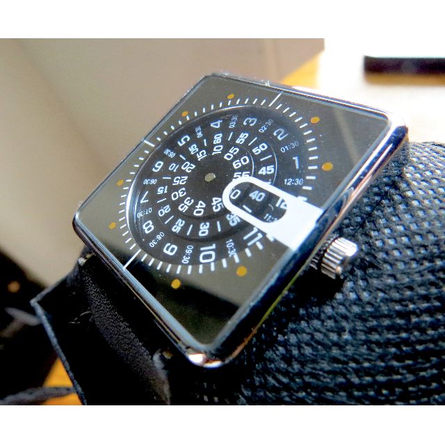 Authentic Brand New Rotating Retro modern black watch, Computers & Tech ...