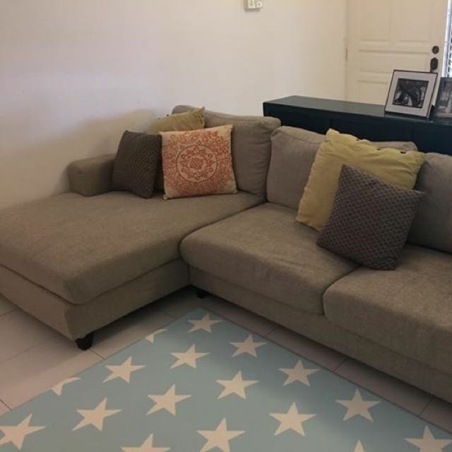 L Shaped Sofa (Courts), Furniture & Home Living, Furniture, Sofas on ...