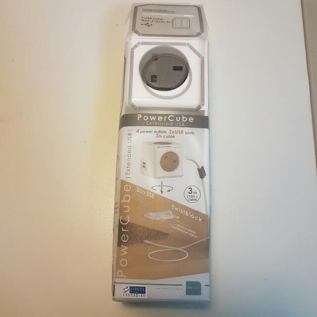 PowerCube 3M Power Extension 4 Way Socket + 2 USB, TV & Home Appliances ...