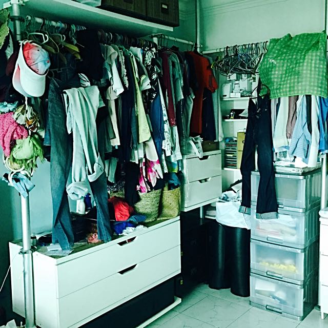 Preloved IKEA Open concept Wardrobe Or Shelving, Furniture & Home ...