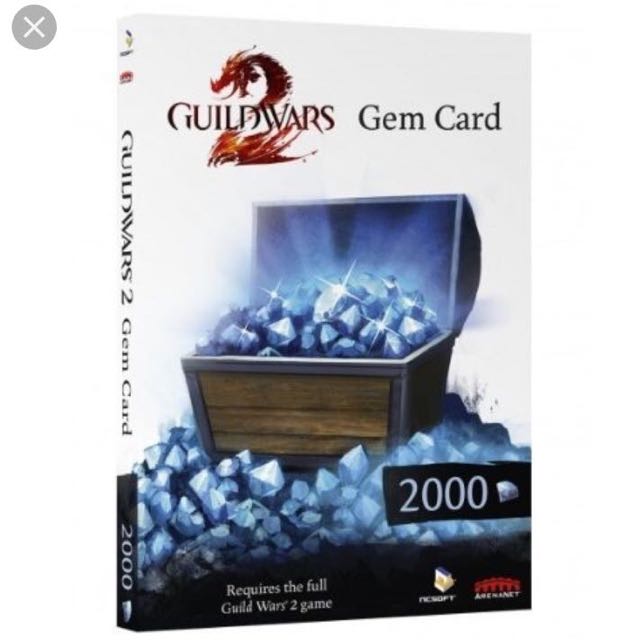 Guild Wars 2 2000 Gem Points Card, Video Gaming, Video Game Consoles ...