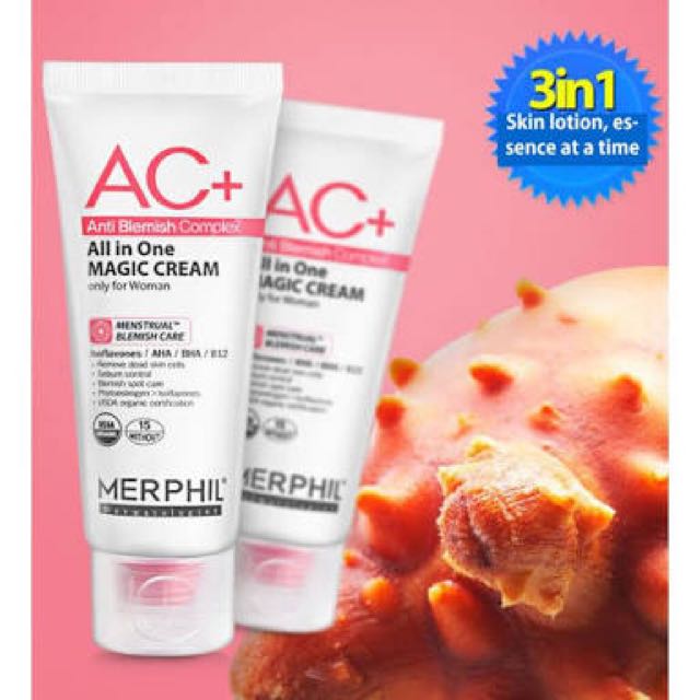 Merphil AC+ All In One Magic Cream, Beauty & Personal Care, Face, Face ...