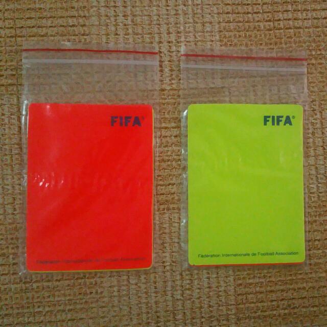 (Referee) FIFA Yellow & Red Card, Sports Equipment, Sports & Games ...