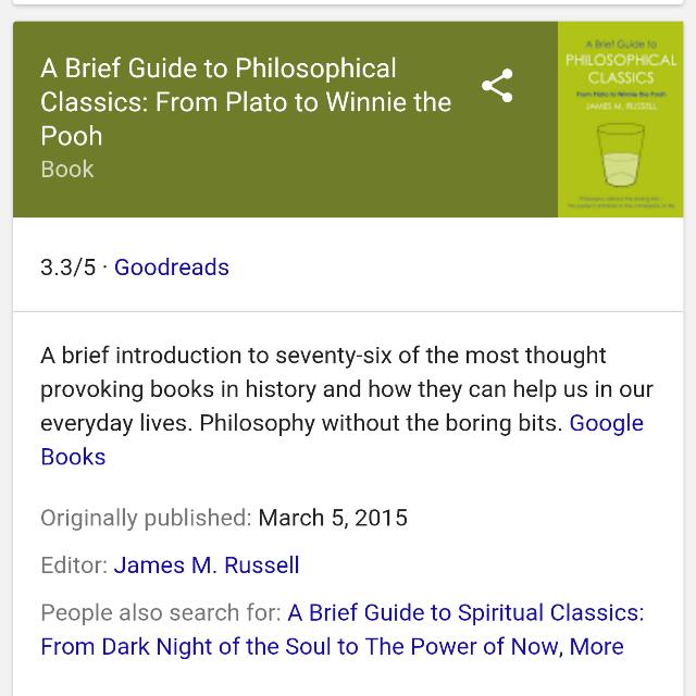 A Brief Guide to Philosophical Classics: From Plato to Winnie the Pooh ...