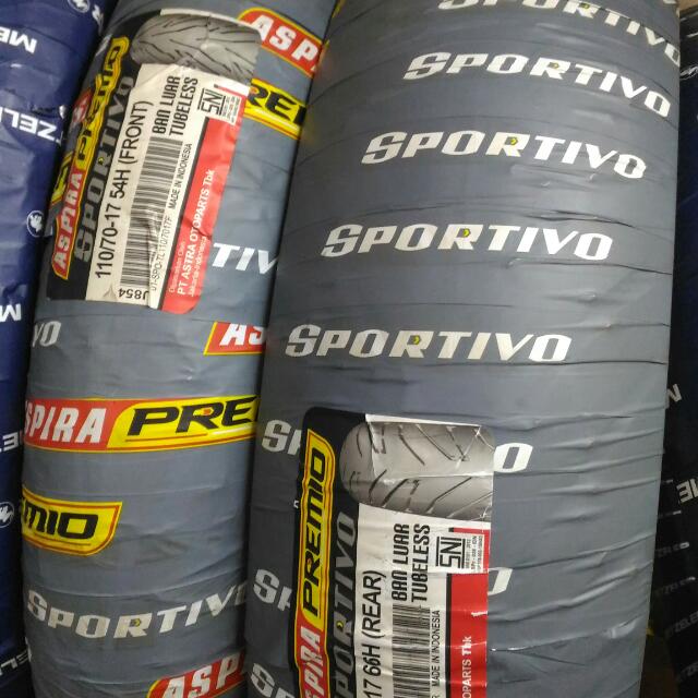 Aspira PREMIO New Sport touring Tyre, Motorbikes on Carousell