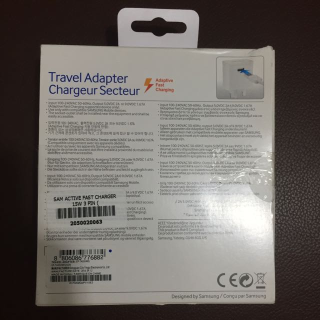 Samsung Charger (3-Pin), Mobile Phones & Gadgets, Mobile & Gadget ...