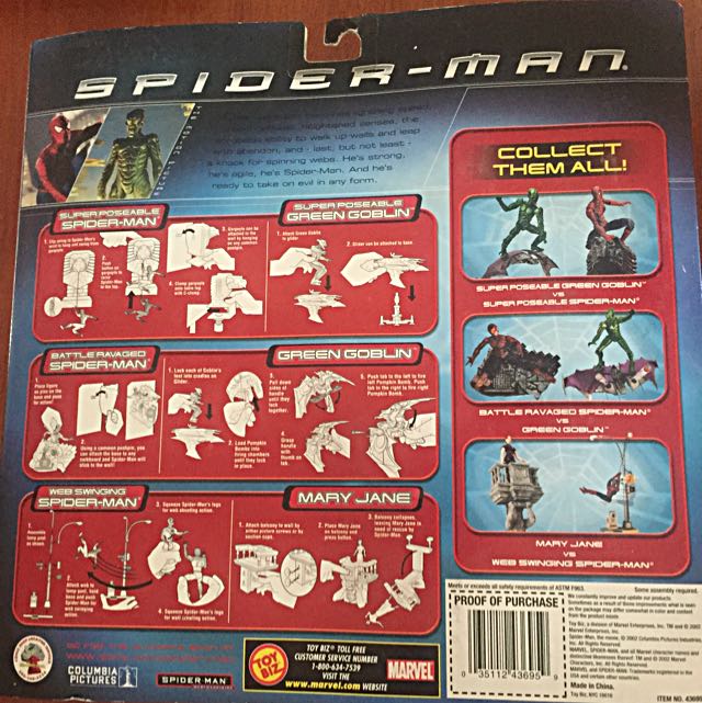 Mary Jane And Web Swinging Spider-Man (Toybiz, Hasbro, Takara ...
